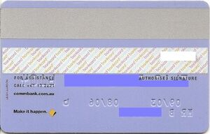 Bank Card: Commonwealth Bank (Commonwealth Bank, AustraliaCol:AU-GM-0011