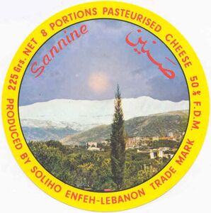 Food Label: Sannine (Soliho S.A.L., LebanonCol:LB-CHE-00003