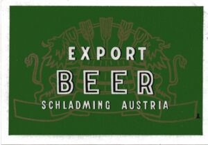Drink Label: Export Beer (Brauerei Schladming, AustriaCol:AT-BEER-006464