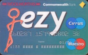 Bank Card: Woolworth Ezy Card (Commonwealth Bank, AustraliaCol:AU-MS-0011