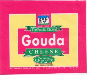 Food Label: Gouda Cheese (Dairibord Zimbabwe Ltd., ZimbabweCol:ZW-CHE-00002