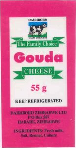 Food Label: Gouda Cheese (Dairibord Zimbabwe Ltd., ZimbabweCol:ZW-CHE-00002