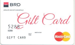 Gift Card: Gift card (MasterCard, Romania(BRD Groupe Societe Generale ...