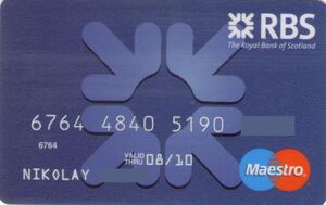 Bank Card: RBS Logo (Royal Bank of Scotland, RussiaCol:RU-MS-0419.02