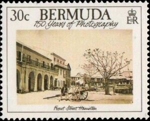 Stamp: Front Street, Hamilton (canon in square) (Bermuda) (Photography ...