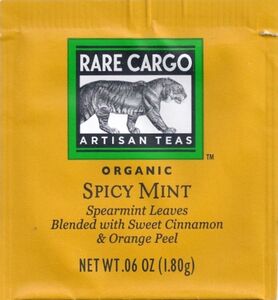 Tea Bag: Organic Spicy Mint, Spearmint Leaves Blended with..., mat ...