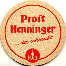 Bierviltjes: Henninger (Henninger Bräu (Oetker Group), DuitslandCol:DE ...