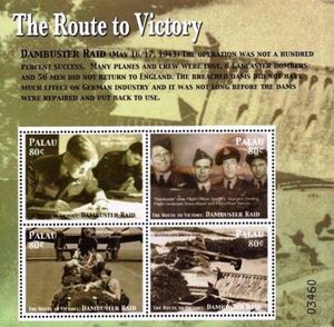 Stamp: Dambuster Raid (Palau(End of world war II, 60th Anniv.) Mi:PW ...