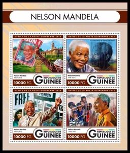 Stamp: Nelson Mandela (Guinea(Nelson Mandela (2016)) Mi:GN 12011-12014KB
