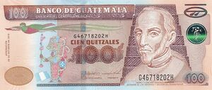 Billete de Banco: 100 Quetzales (Guatemala(2010-2021 Issue) Wor:P-126f