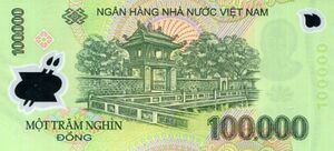 Banknote: 100,000 Đồng (Vietnam(2003-2021 "Polymer" Issue) Wor:P-122o