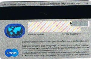 Bank Card: Debit Plus (Siam Commercial Bank, ThailandCol:TH-MC-0062