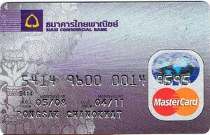 Bank Card: SCB Mastercard (Siam Commercial Bank, ThailandCol:TH-MC-0063