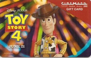 Gift Card: Toy Story 4-Woody (Cinemark, United States of America(Movies ...