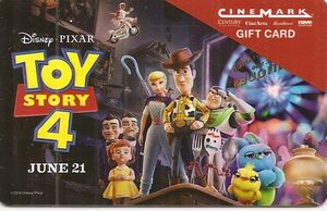 Gift Card: Toy Story 4-The whole bunch (Cinemark, United States of ...