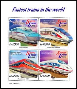 Stamp: Fastest Trains of the World (Sierra Leone(Fastest Trains of the ...