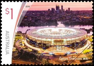 Postzegel: Optus Stadium, WA in Perth (Australië(Sports Stadium (1st ...
