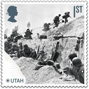 Stamp: Landing at Utah Beach (United Kingdom of Great Britain ...