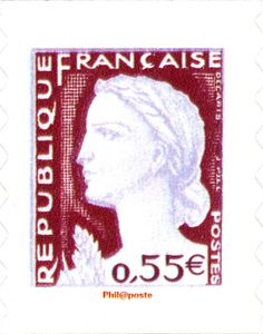 Stamp: Marianne of Decaris (France(Faces of the 5th Republic) Yt:FR ...