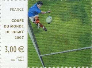 Stamp: Rugby - Lenticular stamp (France(Rugby World Cup) Yt:FR 4080 ...