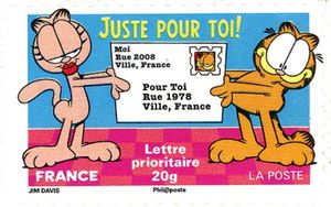Stamp: Garfield (France) (Garfield) Yt:FR A201 / 4278,Mi:FR 4503,Sn:FR ...