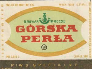 Drink Label: Gorska perla (Browar Kłodzko /closed/, PolandCol:PL-BEER ...