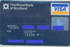 Bank Card: Rbs (RBS Bank, Germany, Federal Republic) Col:DE-VI-0021.03