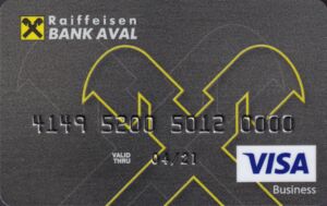 Bank Card: Business Card (Raiffeisen Bank Aval, UkraineCol:UA-VI-0727