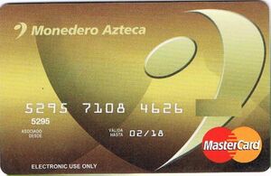 Bank Card: Monedero Azteca (Banco Azteca, MexicoCol:MX-MC-0154