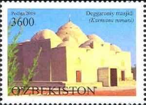 Stamp: Deggaron Mosque, Navoiy (Uzbekistan(Regions of Uzbekistan ...