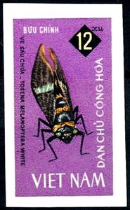 邮票: Big Cicada (Tosena melanoptera) (越南(True bugs, scale insects) Mi:VN ...