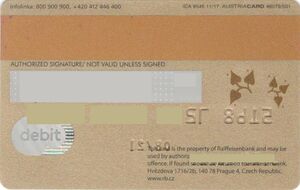 Bank Card: Raiffeisen BANK gold - Maria Makeeva (Raiffeisen Bank, Czech ...