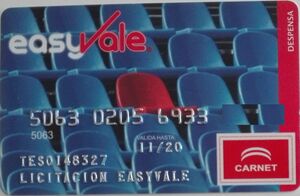 Bank Card: Carnet Easy Vale (Toka, MexicoCol:MX-GM-0109