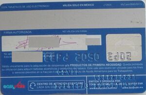 Bank Card: Carnet Easy Vale (Toka, MexicoCol:MX-GM-0109
