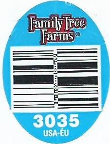 Fruit Sticker: Family Tree Farms 3035 (United States of AmericaCol:US ...