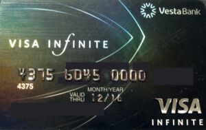 Bank Card: Vesta Bank Visa Infinite (Vesta Bank, RussiaCol:RU-VI-1461