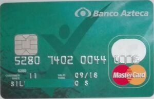 Bank Card: Banco Azteca (Banco Azteca, MexicoCol:MX-MC-0156