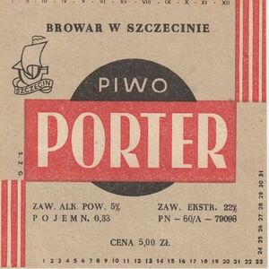 Drink Label: Porter piwo (Browar Bosman Szczecin, PolandCol:PL-BEER-004868