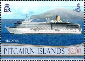 Stamp: Arcadia (Pitcairn Islands(Cruise Ships 2013) Mi:PN 878,Sn:PN 754 ...