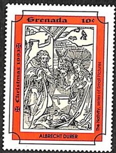 Stamp: The Nativity, woodcut by Durer (Grenada(Christmas 1993) Mi:GD ...