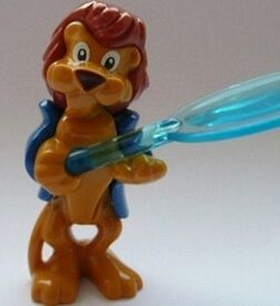 Meal Toy: Lion with magnifying glass (Kinder Surprise, Europe) (Kinder ...