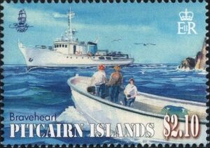 Stamp: Braveheart (Pitcairn Islands(Supply Ships) Mi:PN 838,Sn:PN 720 ...