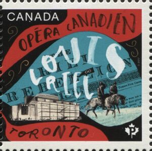 Stamp: Canadian Opera - Louis Riel (Canada(Canadian Opera Singers) Mi ...
