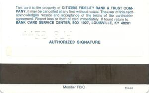 Bank Card: The Provident Bank VISA (The Provident Bank, United States ...