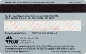 Bank Card: First USA GE MasterCard (First USA Bank, United States of ...