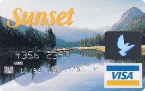 Bank Card: NationsBank Sunset Visa (NationsBank, United States of ...