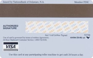Bank Card: NationsBank Sunset Visa (NationsBank, United States of ...