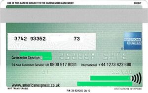 Bank Card: AMERICAN EXPRESS CORPORATE contactless (American Express ...