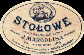 Drink Label: Stolowe (Brovar J.Margolis, BelarusCol:BY-BEER-002072