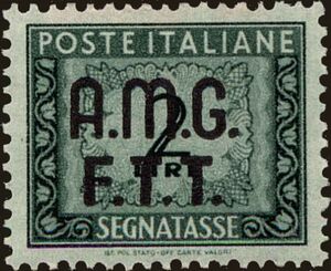 Stamp: Segnatasse, overprint on two lines (Trieste, Zone A(Service ...